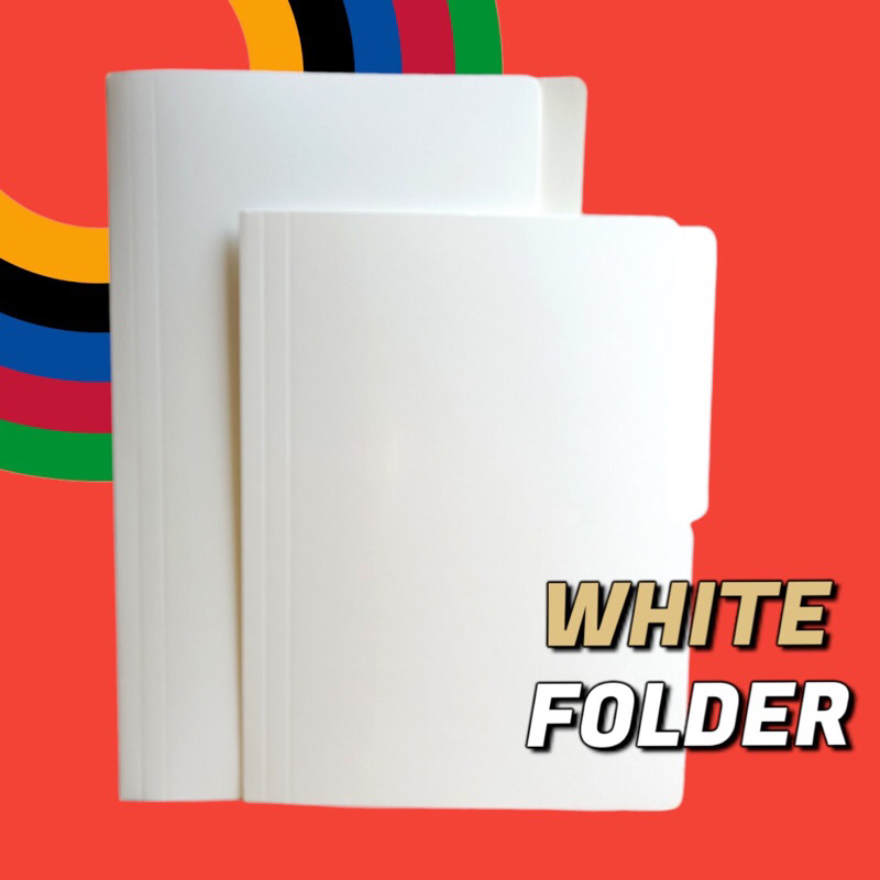 1 Pack White Folder Long and Short Thick 14 PTS 25pcs White Filing ...