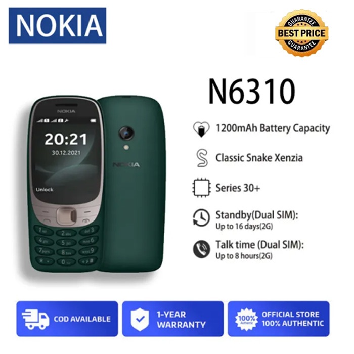 Original Keypad Phone Noki 6310 Feature Phone Dual SIM Dual Standby ...