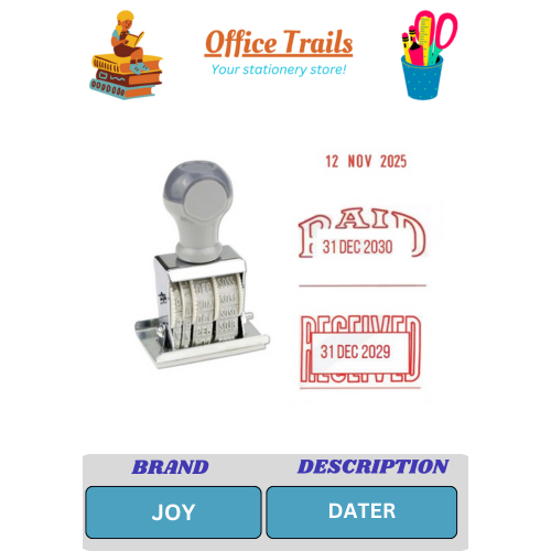 JOY DATER STAMP MANUAL DATER PAID /DATER RECEIVED/DATE STAMP | Shopee ...