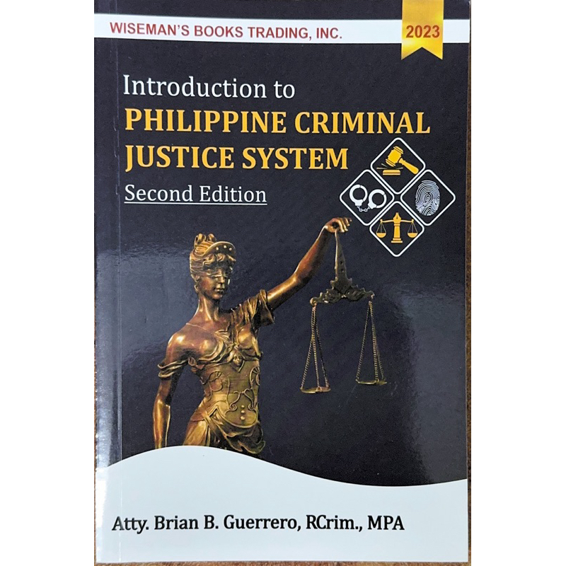 Introduction to Philippine Criminal Justice System 2nd Edition | Shopee ...