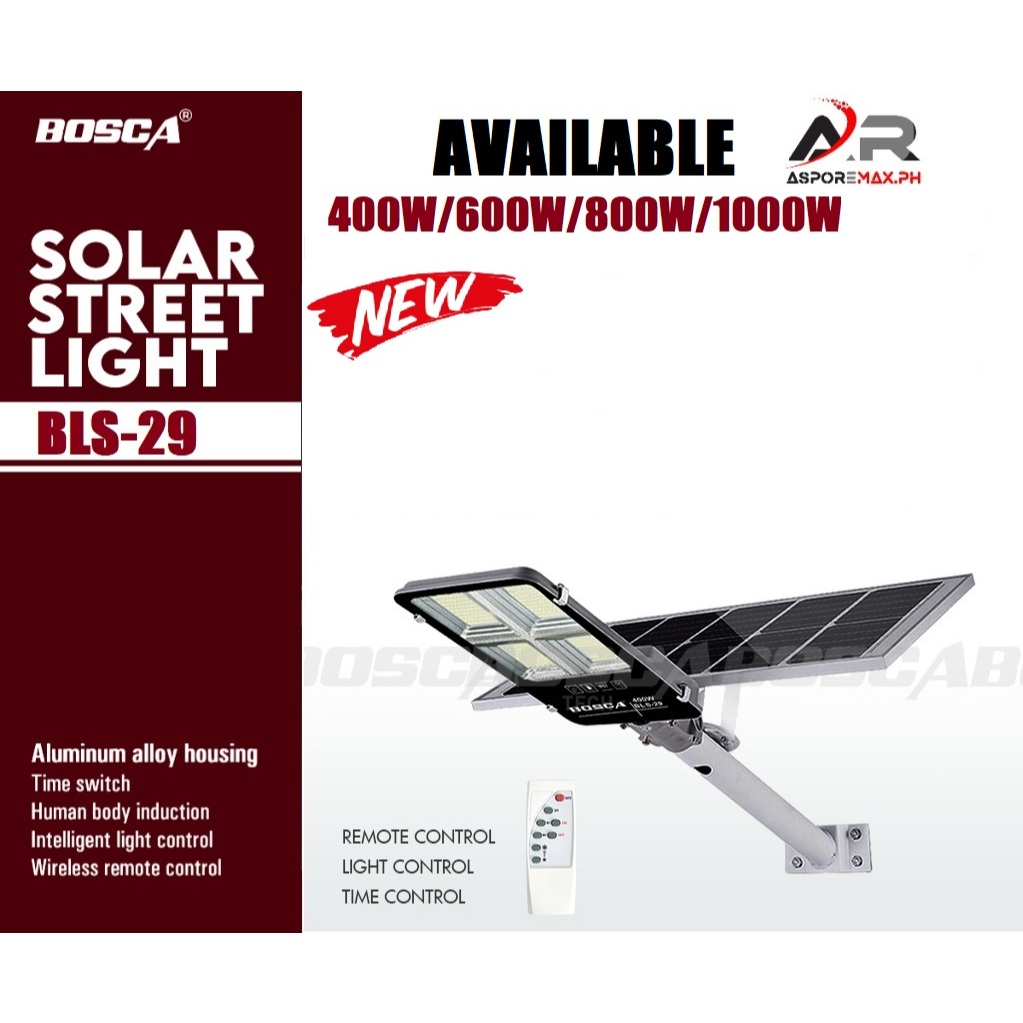 BOSCA 400W/600W/800W/1000W Outdoor Split LED Solar Street Light With ...
