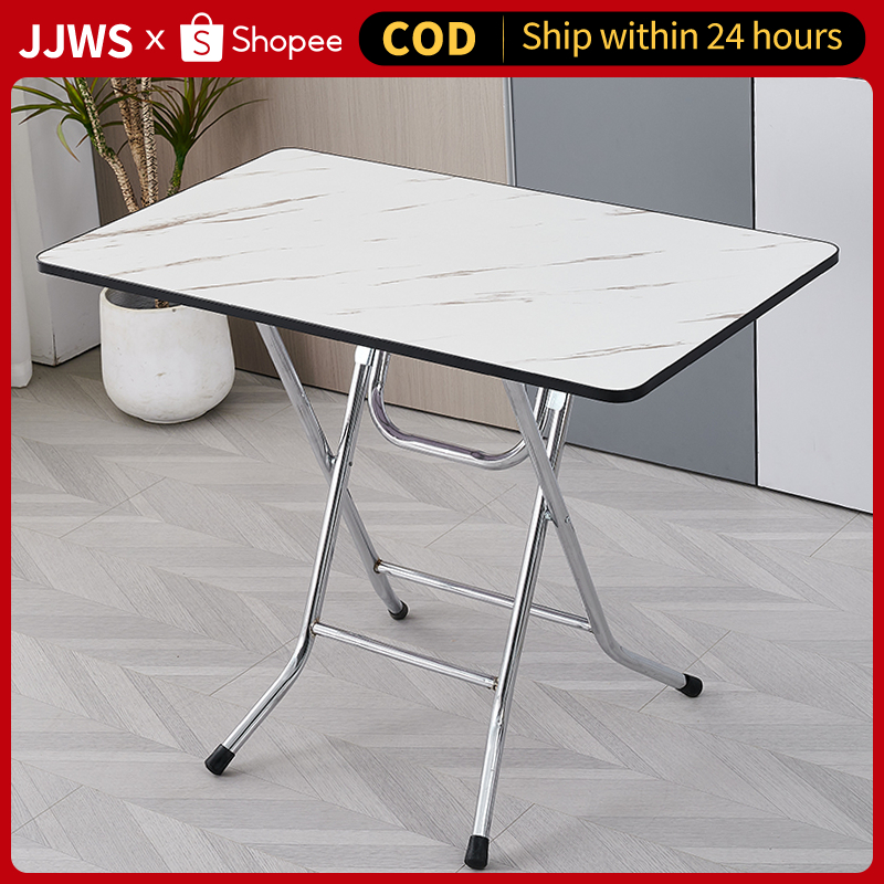 JJWS Folding Dining Table Portable Desk Computer Table Simple Foldable ...