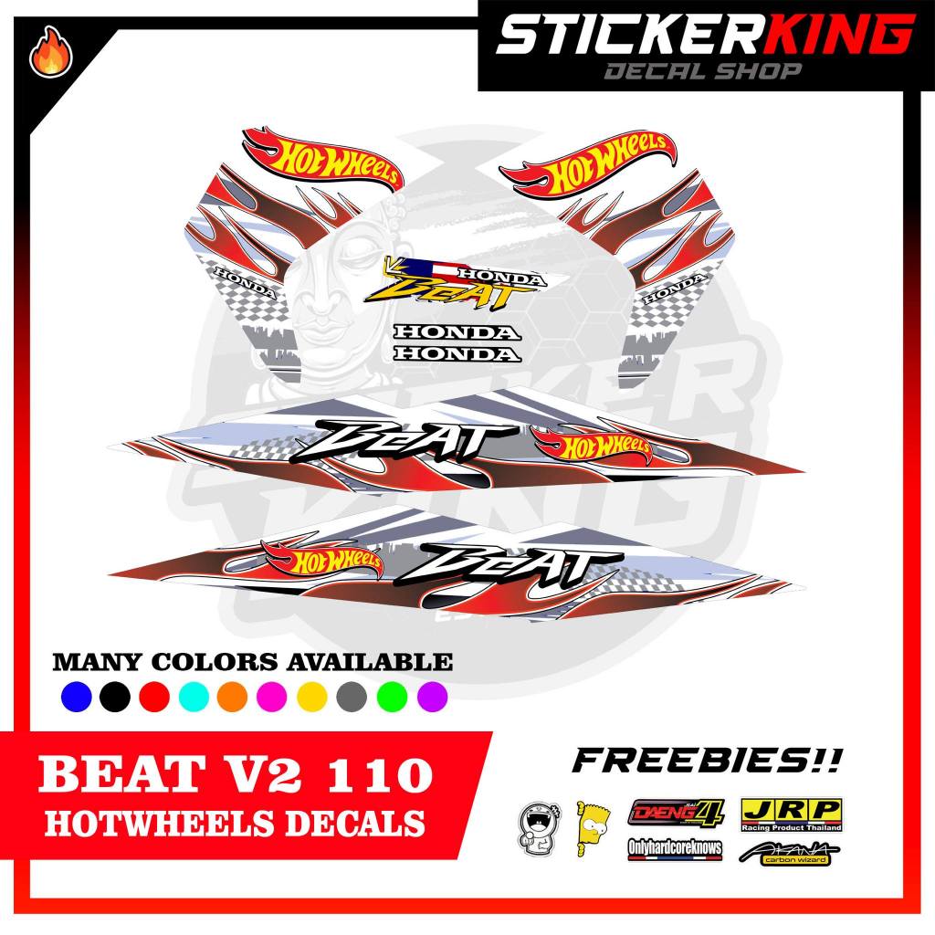 BEAT V2 110 HOTWHEELS CONCEPT WITH FREEBIES LAMINATED QUALITY PRINT ...