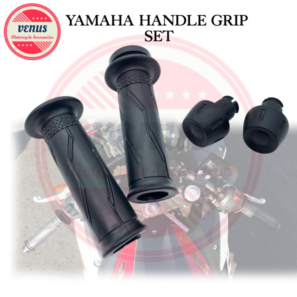 VENUS Yamaha Universal Genuine Handle Grip Assembly with Bar End Plug ...