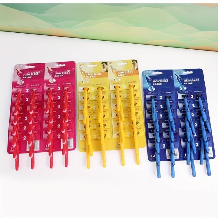 KB 4PCS 2 Blades Disposable Razor Set Simple Style Sharp Twin Blade ...