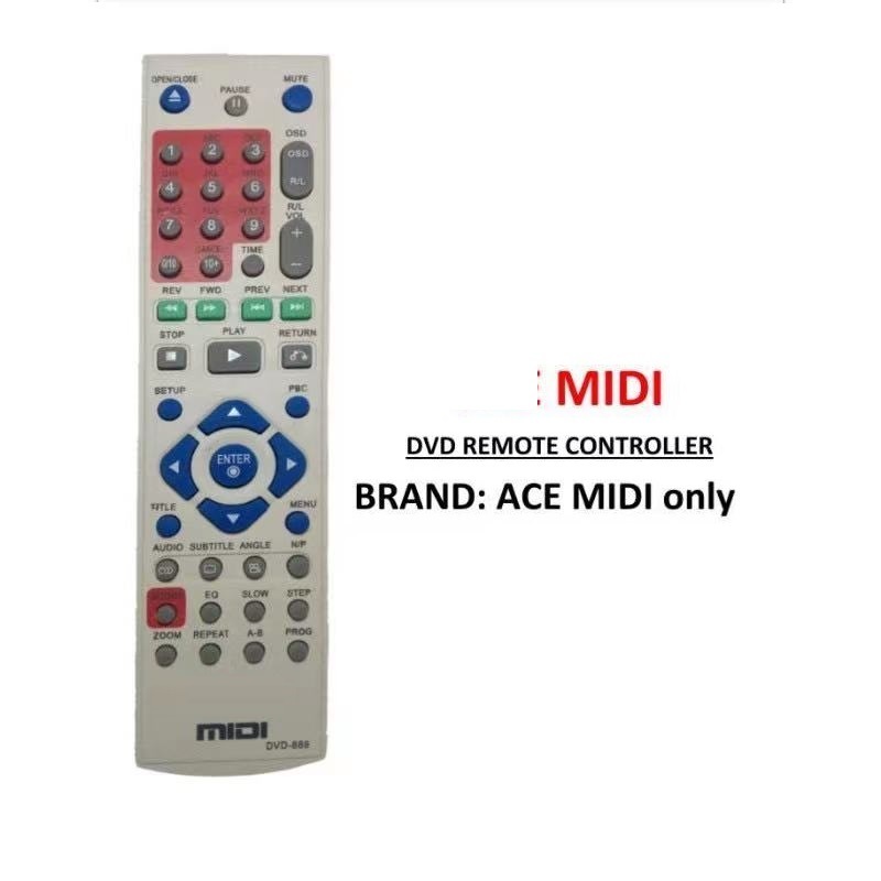 Universal Remote for ACE MIDI DVD remotes Controller | Shopee Philippines