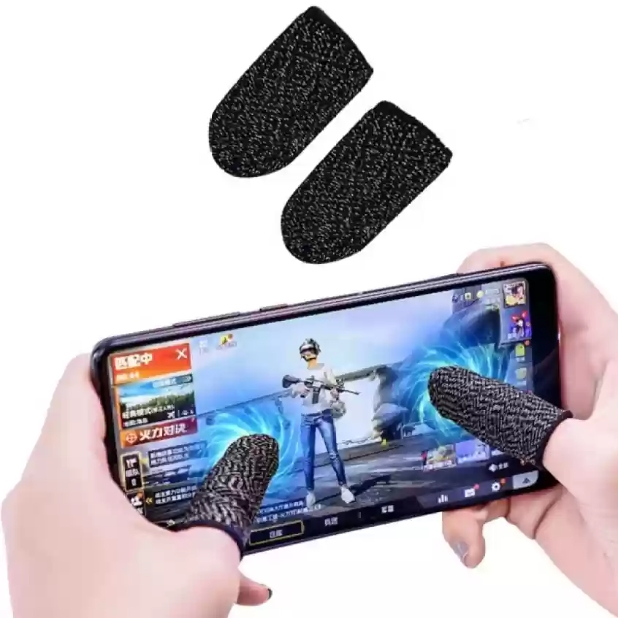 1 Pair (2pcs) Gamers Sweatproof Gloves Mobile Finger Sleeve Touchscreen ...