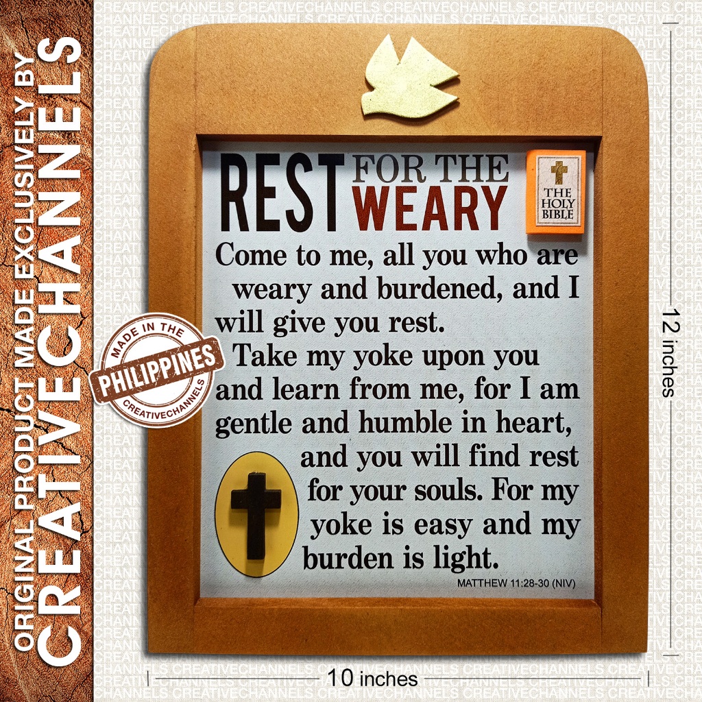 Religious Wooden Wall Decor, Y17-21A by CreativeChannels, REST FOR THE ...