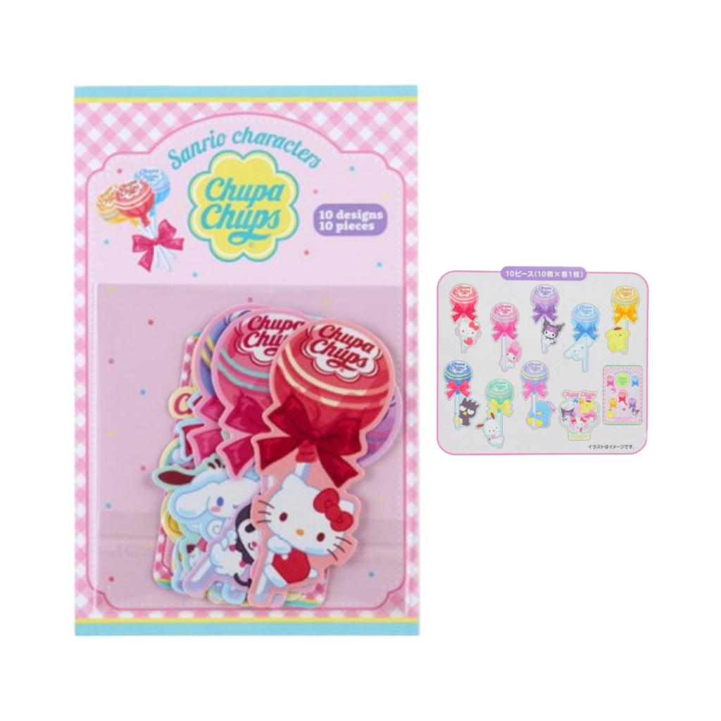 Sanrio 10 Designs 10pc Chupa Chups Collab Sticker Set | Shopee Philippines