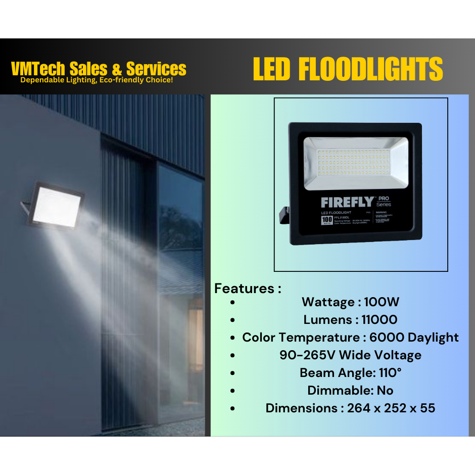 FIREFLY LED FLOODLIGHT GEN 2 DAYLIGHT (FFL2100DL) | Shopee Philippines