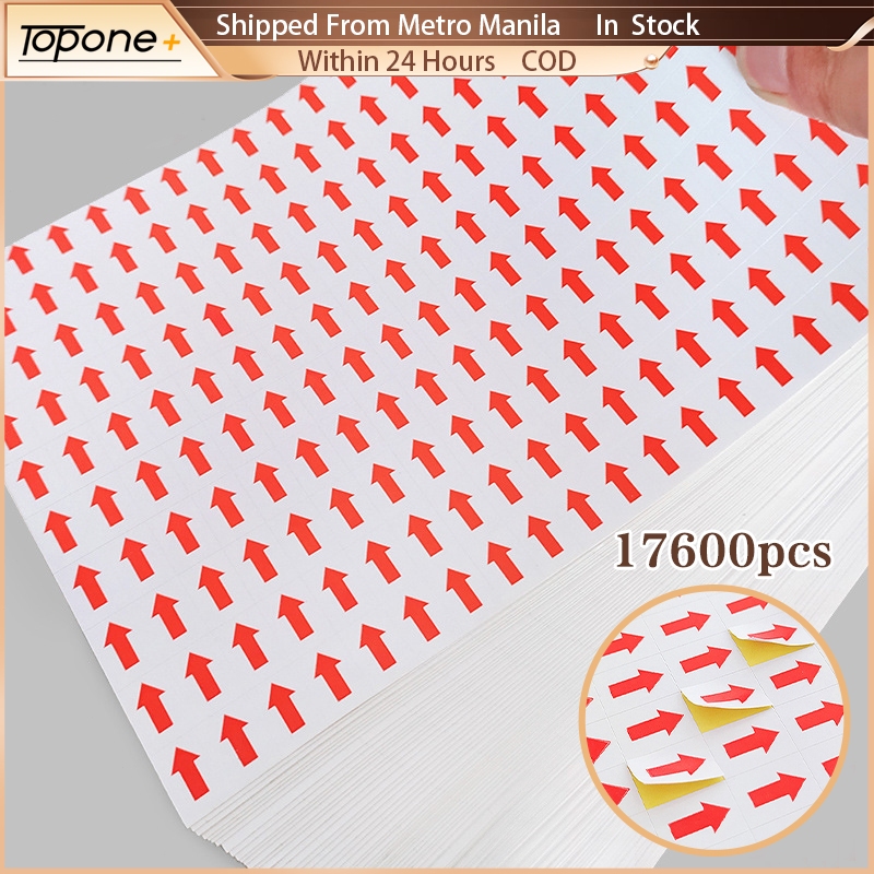17600pcs Self Adhesive Red Arrow Stickers Defect Indicator Mistake ...