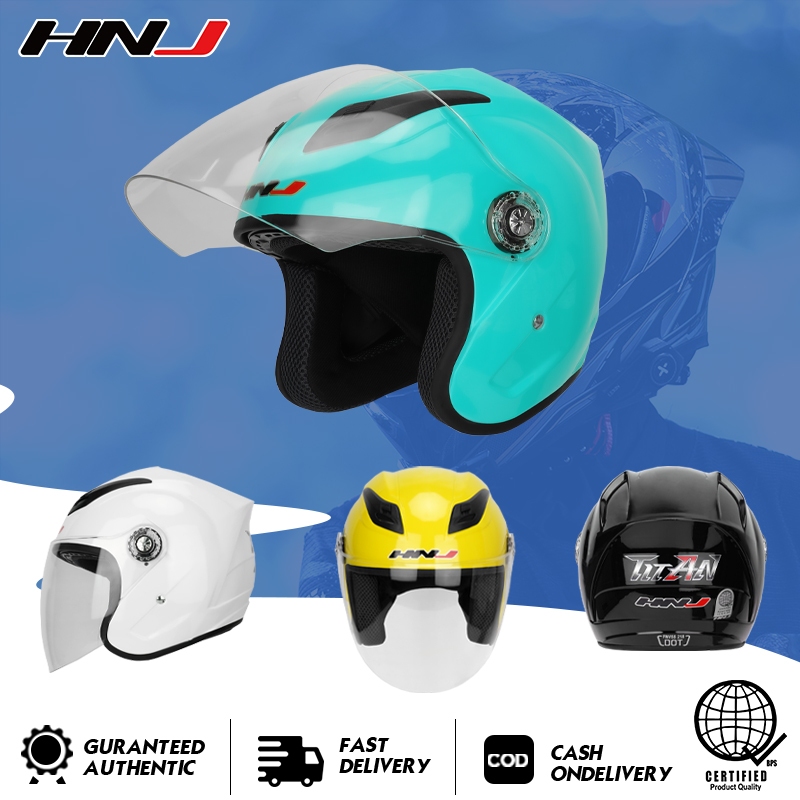 HNJ A4-003 Single Visor Half Face Helmet for motorcycle women man kids motor classic helmets ...