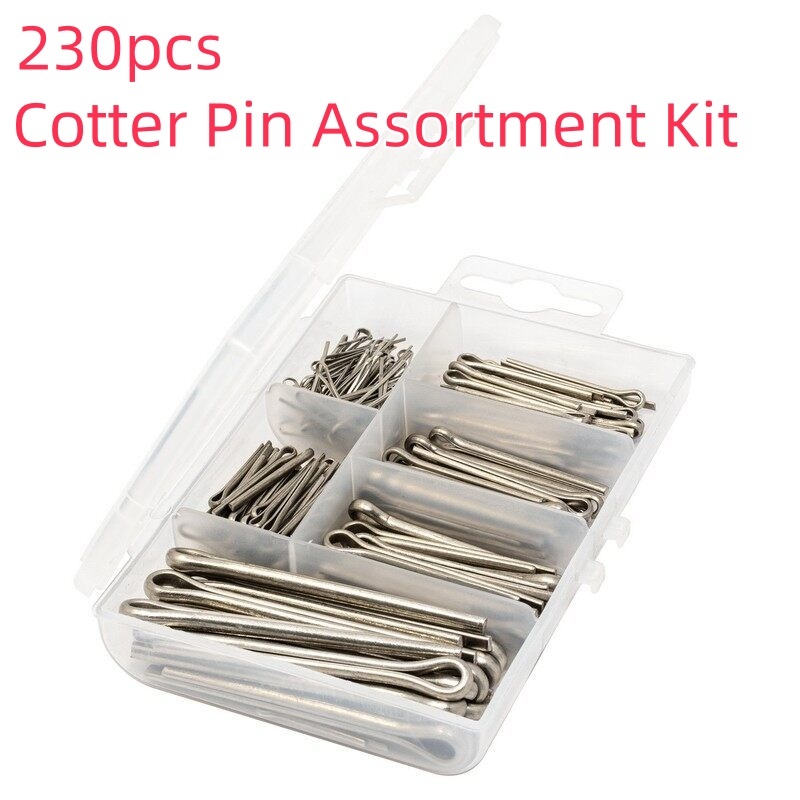 230pcs split Stainless Steel cotter pin clip fastener pin Set | Shopee ...