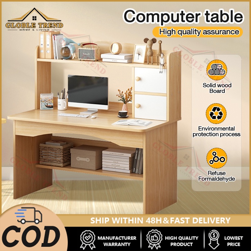 Desktop Computer Desk Student Table Home Study Desk with Drawer ...