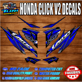 Honda Click 125 V2 Abstract Design Decal Set with Freebies | Shopee ...