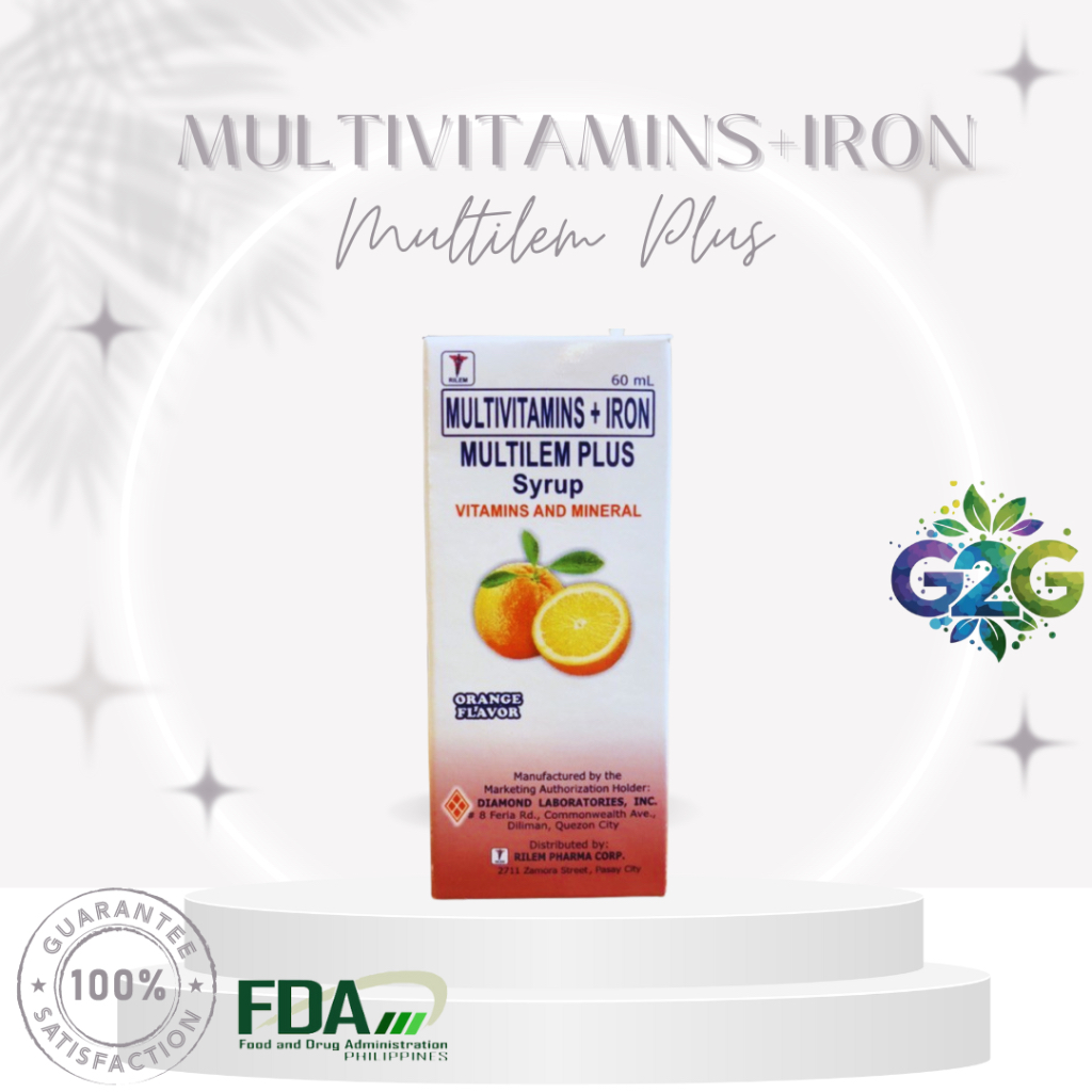 MULTILEM PLUS 60ml Syrup Vitamins and Minerals (Multivitamins + Iron ...