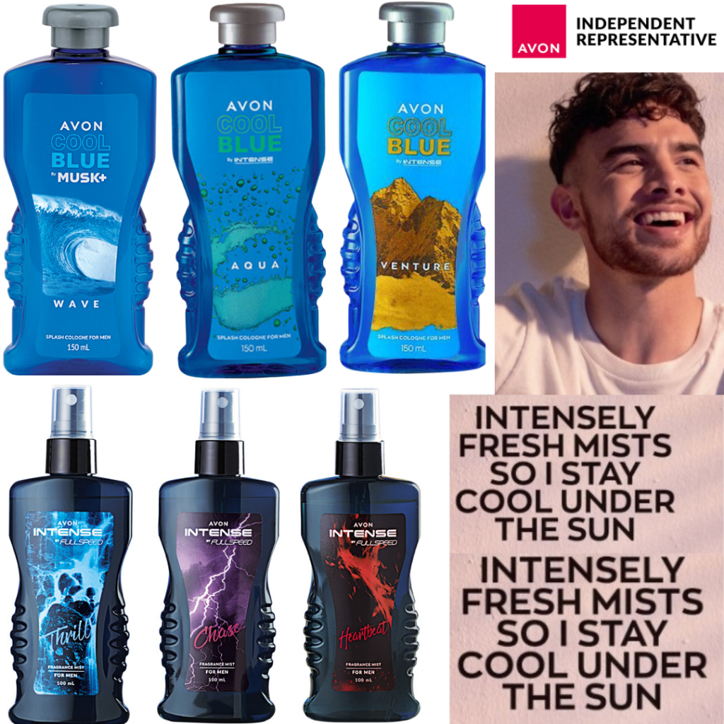 AVON Intense For men Fragrance Mist - Cool blue Splash Cologne | Shopee ...