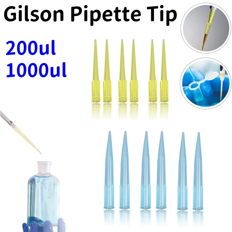 Pipette Tip Disposable Clear Yellow-1000pcs 200μL/Blue-500pcs 1000μL ...