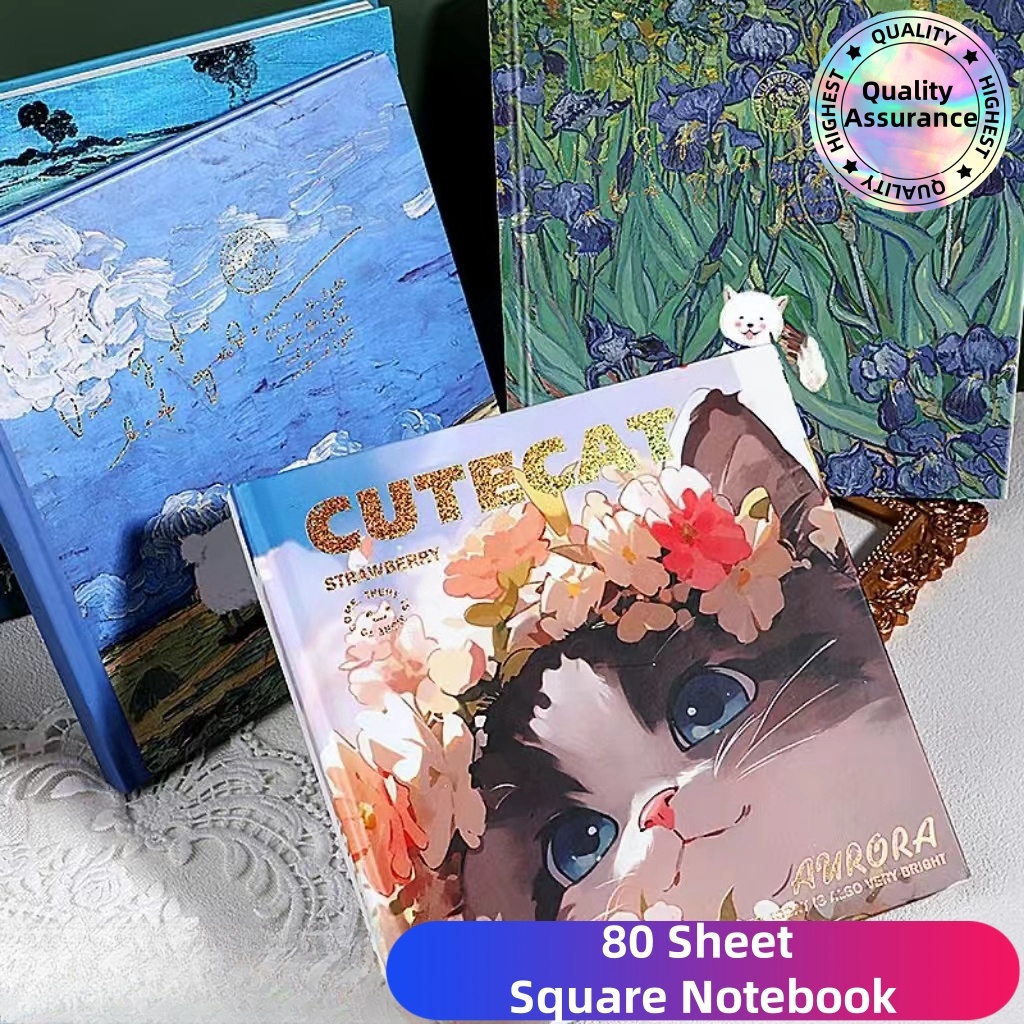 Thickened 80 Sheet Square Notebook High Aesthetic Blank Notebook ...