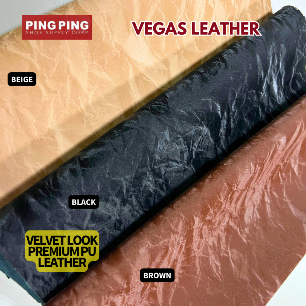 VEGAS LEATHER PREMIUM Velvet look PU Vegan Leather for Shoes, Bags ...
