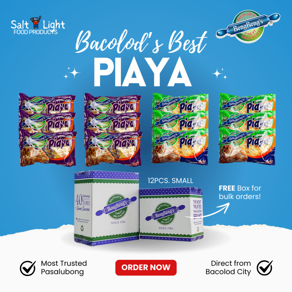 Bongbong's Plain and Ube Piaya Small Bundle (12pcs/box) | Shopee ...