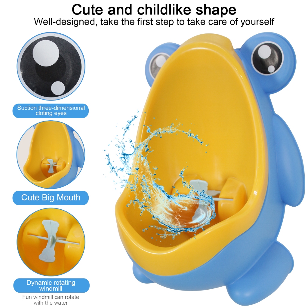 Happily Babies Children Potty Toilet Training Kids Frog Urinal for Boys ...