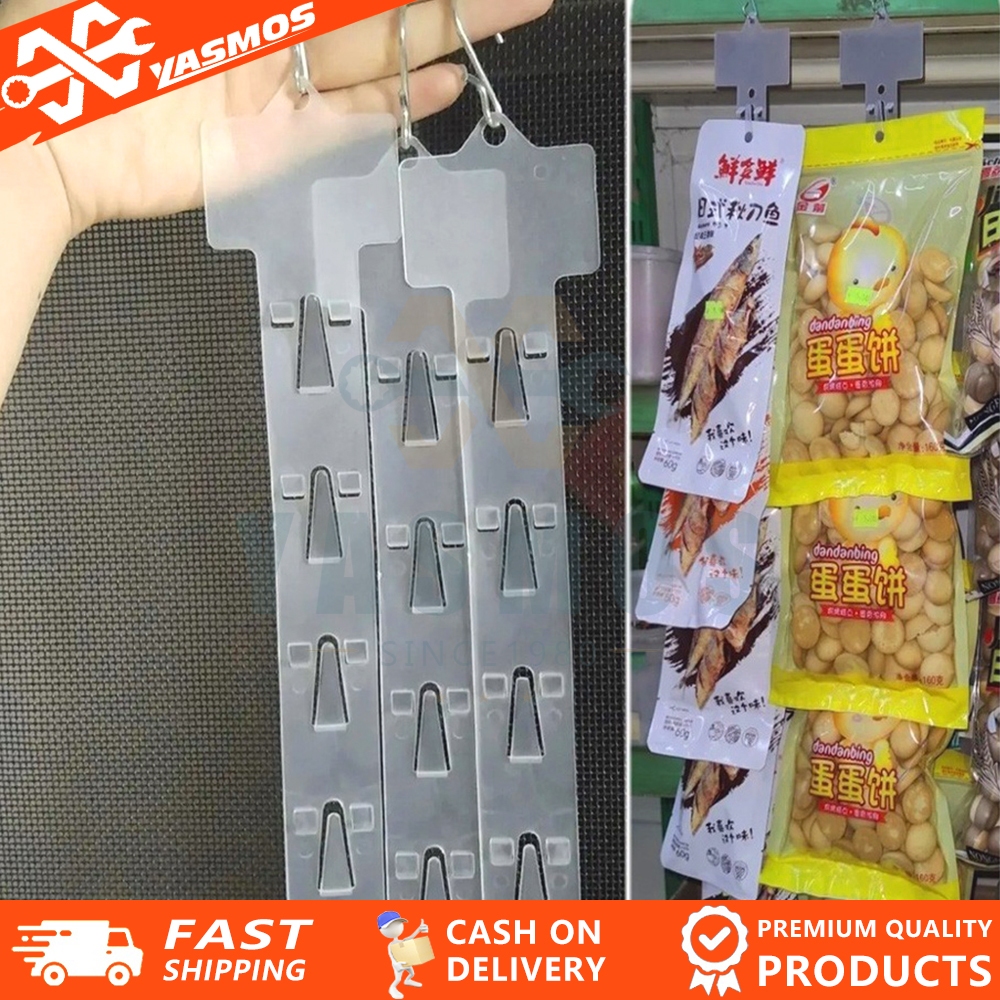 52 - 83CM Holes PVC Supermarket Snack Hanging Strip Transparent Hanging ...