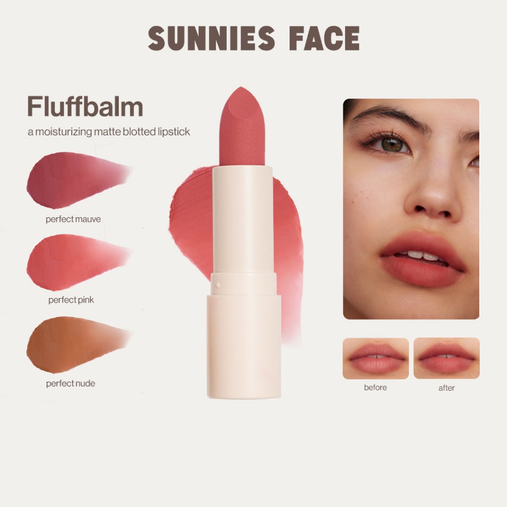 Sunnies Face Fluffbalm [Moisturizing Matte Blotted Lipstick] | Shopee ...