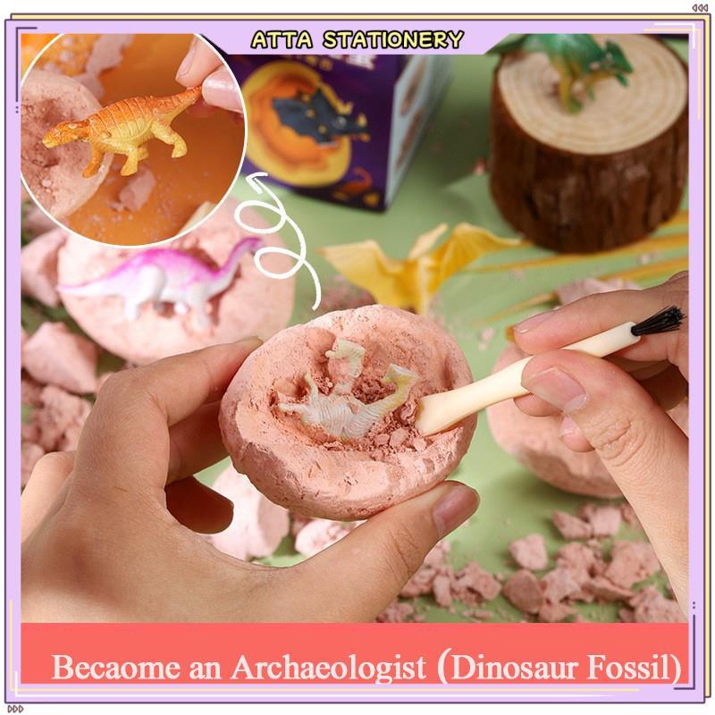 Archaeological Dig Toy Dinosaur Fossil Egg Plaster Kid DIY Plaster ...