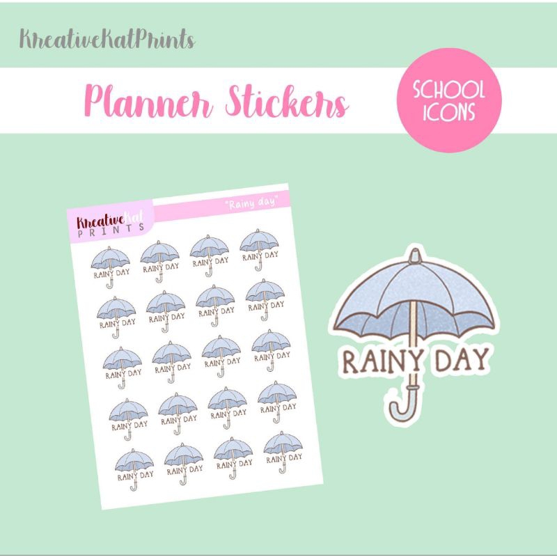 Planner Sticker - RAINY DAY Umbrella Stickers | Shopee Philippines