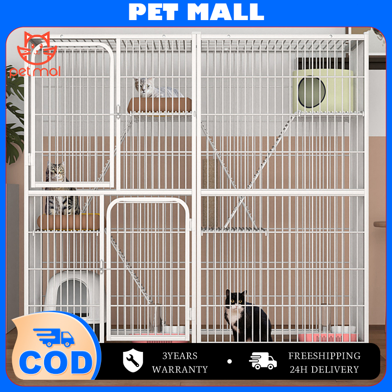 Cat Cage 4 Layer Large Platform Cage for Cat Dog Cat Condo Stackable ...