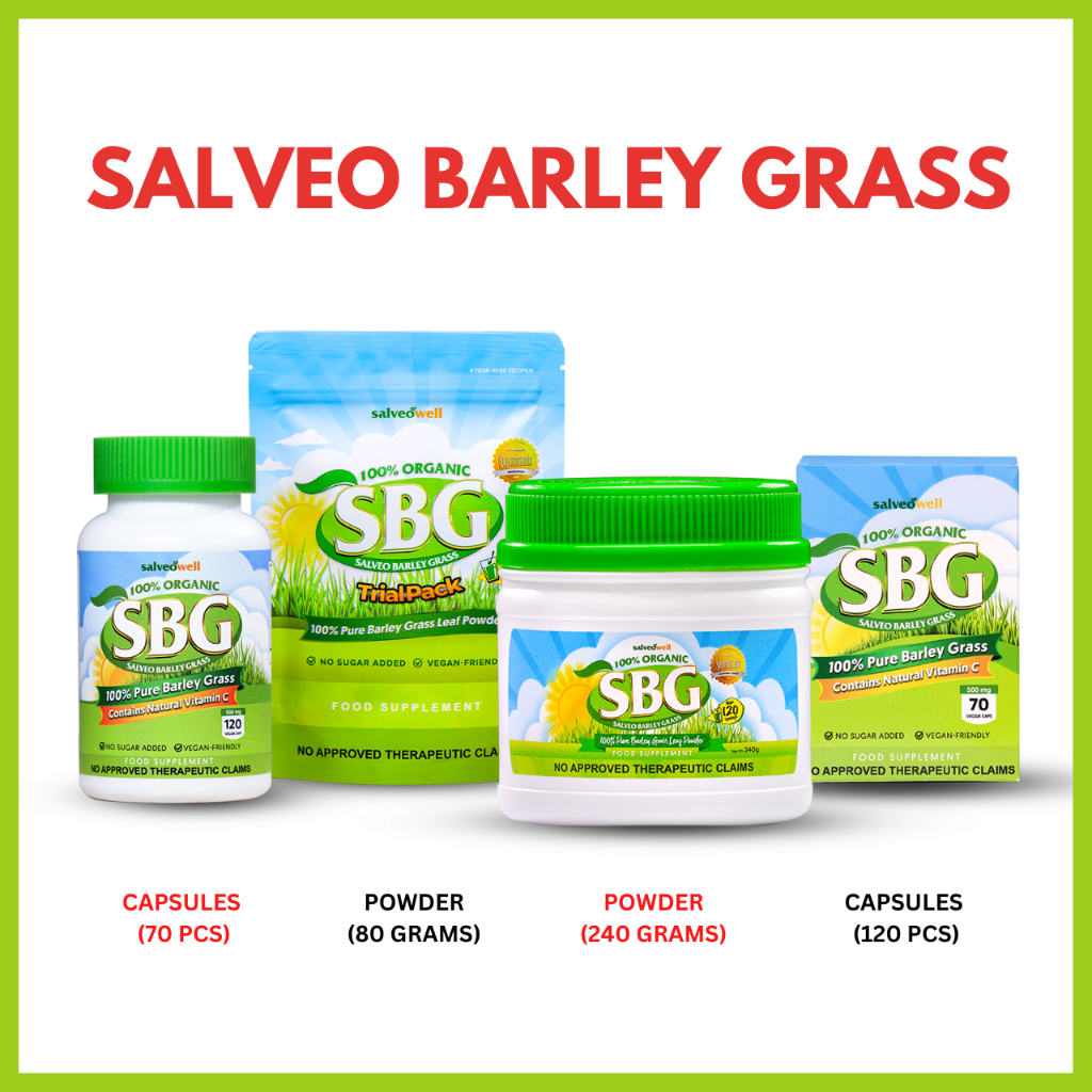SALVEO BARLEY GRASS Organic and Pure - Powder and Capsules | Shopee ...
