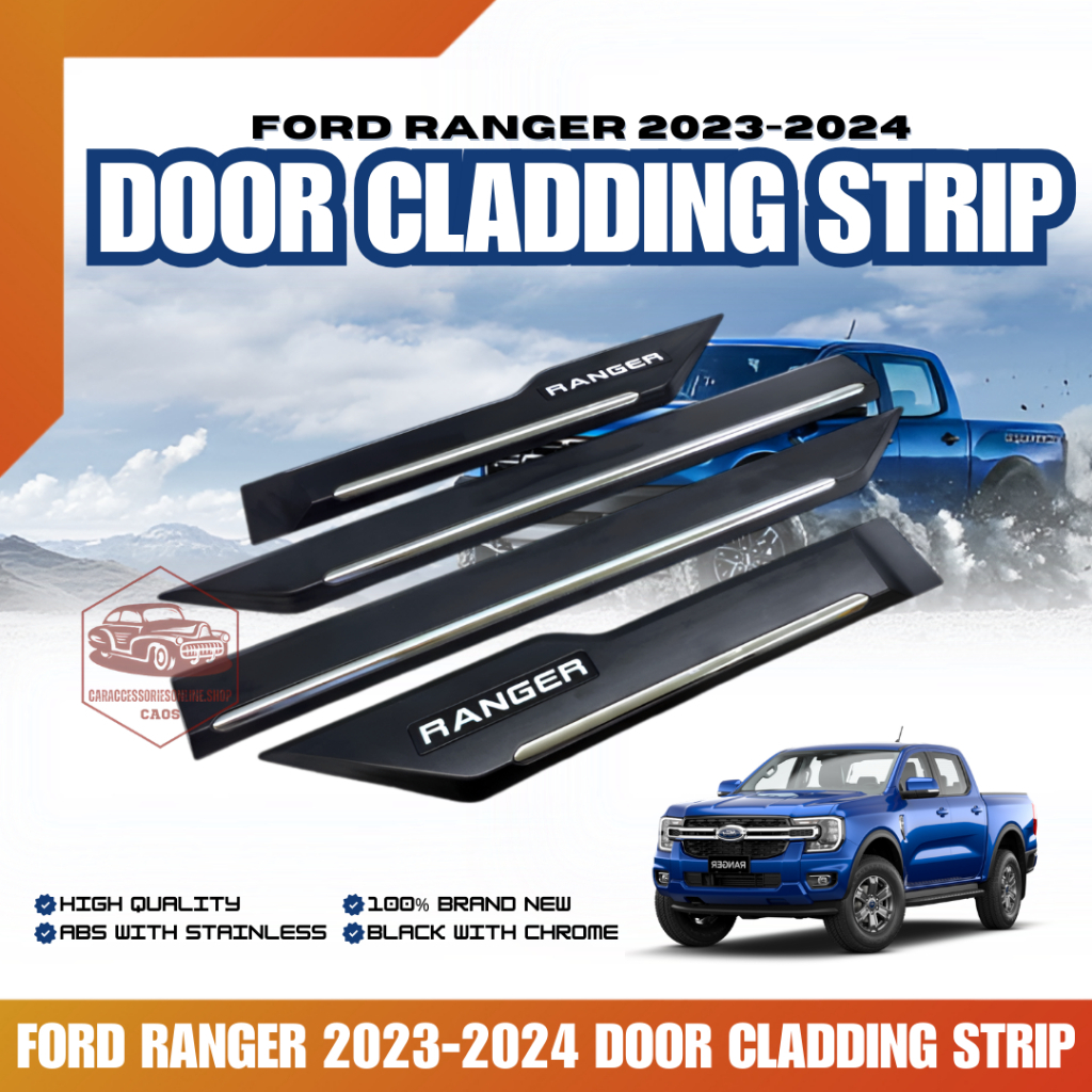 CAOS FORD RANGER 2023-2024 DOOR CLADDING STRIP(10791) | Shopee Philippines