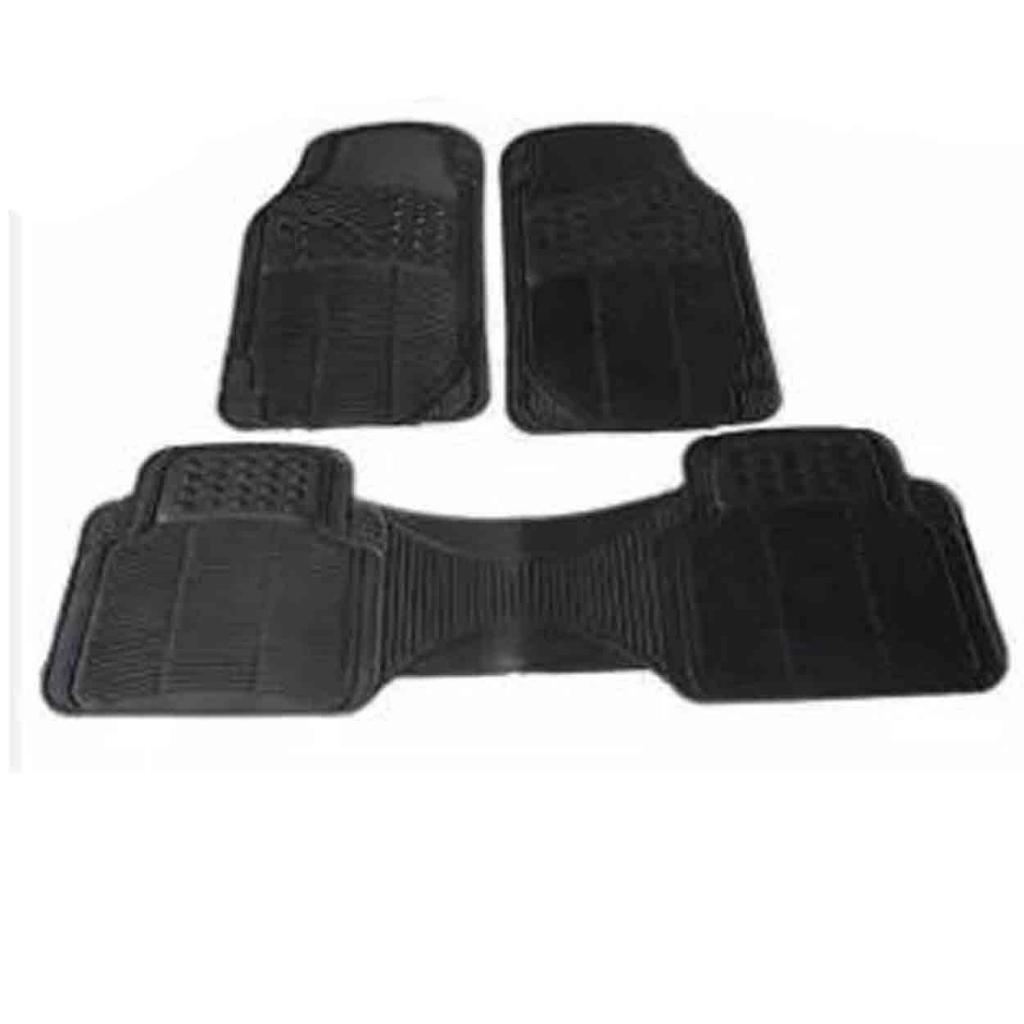 Universal car mat rubber car matting 3pcs Set (Black) | Shopee Philippines