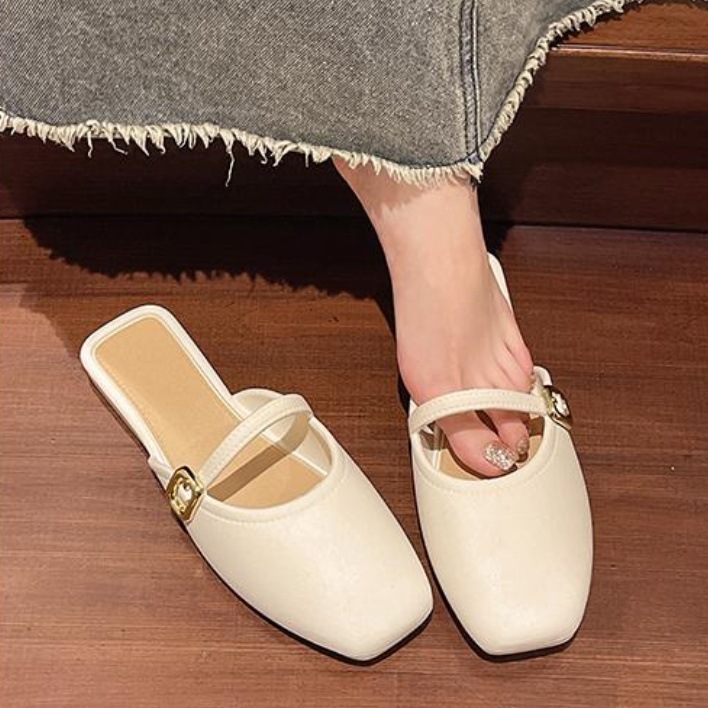 Vita Korean Half Sandals For Women Closed Toe Casual Loafer For Ladies ...
