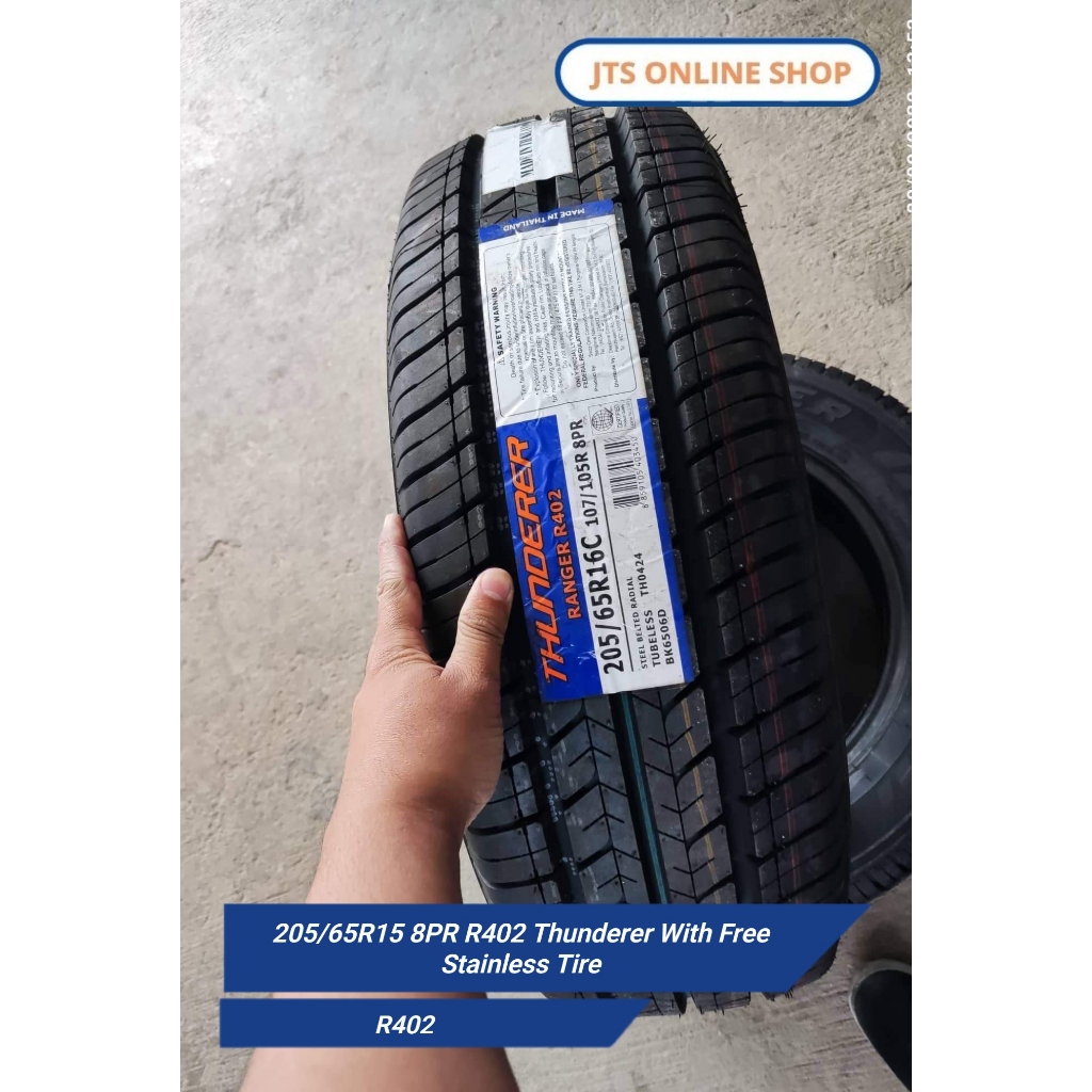 205/65R15 8PR R402 Thunderer With Free Stainless Tire | Shopee Philippines