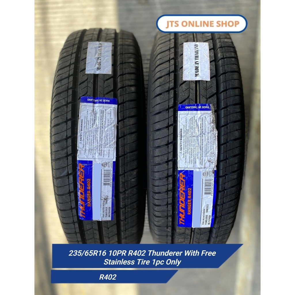 235/65R16 10PR R402 Thunderer With Free Stainless Tire 1pc Only ...
