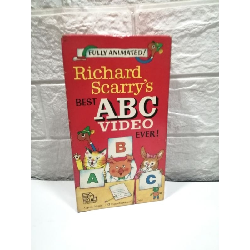 1989 Vintage VHS Video Tape RICHARD SCARRY'S BEST ABC VIDEO EVER! Fully ...