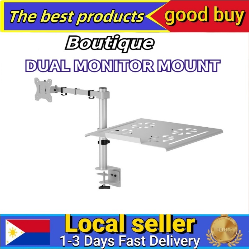 Premium Dual Monitor Stand Adjustable Computer Stand Tray 10 "-27" Size ...