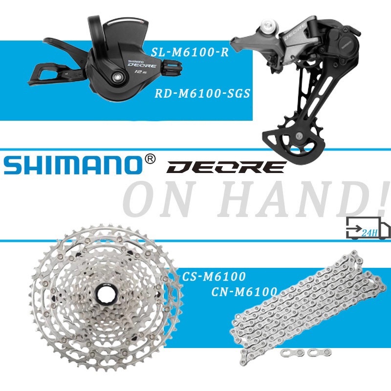 Original SHIMANO DEORE M6100 1x12s Groupset Shifter Rear Derailleur RD-M6100 12v Cassette 51T MS ...