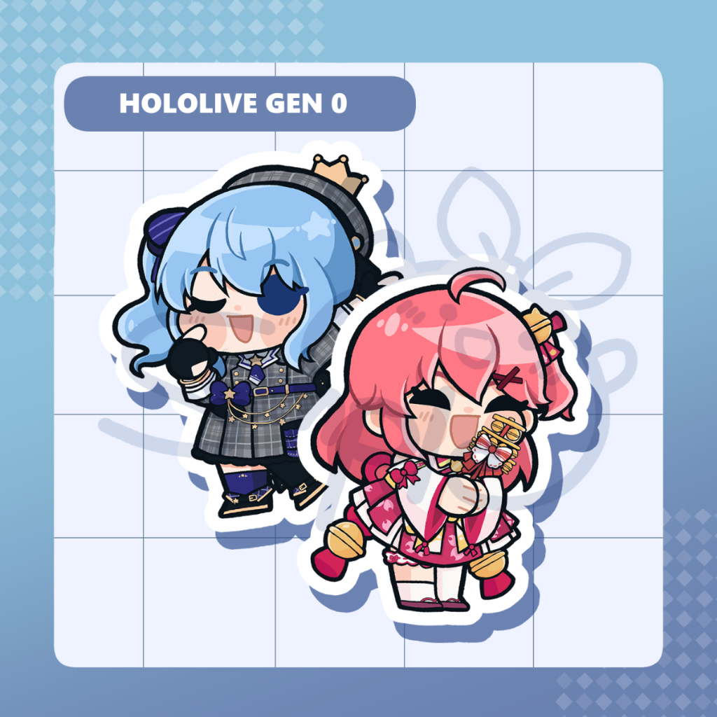 Hololive Gen 0 Laminated Vinyl Stickers┃nimica shop | Shopee Philippines