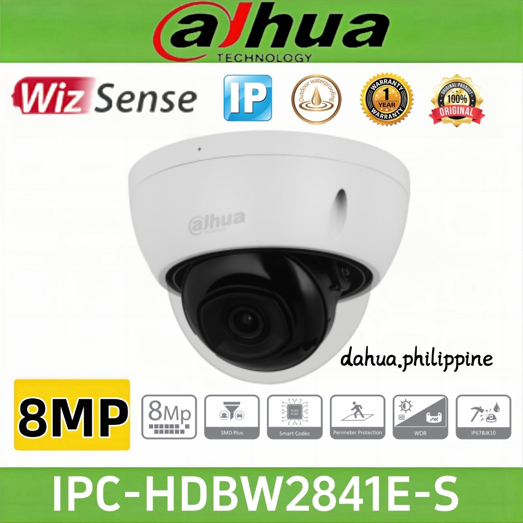 Dahua 8MP IR Fixed-focal Dome WizSense Network Camera With audio ...