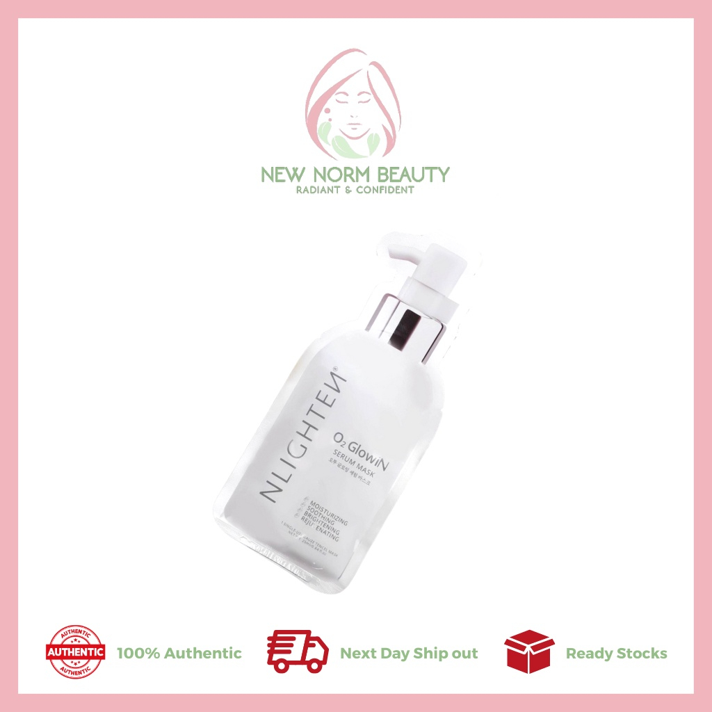 AUTHENTIC NLighten O2 GlowiN Serum Mask | Shopee Philippines