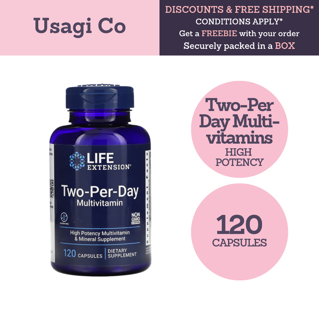 Life Extension, Two-Per-Day Multivitamin, High Potency Multivitamins ...