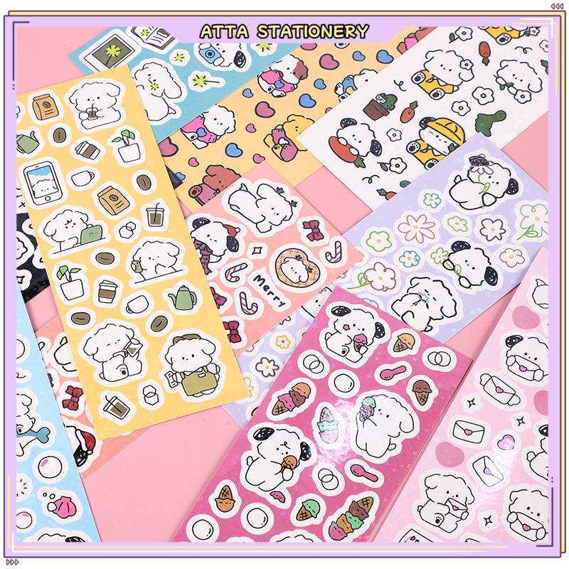 Cartoon INS Dog Gooka Sticker Journal Scrapbooking School Stationery ...