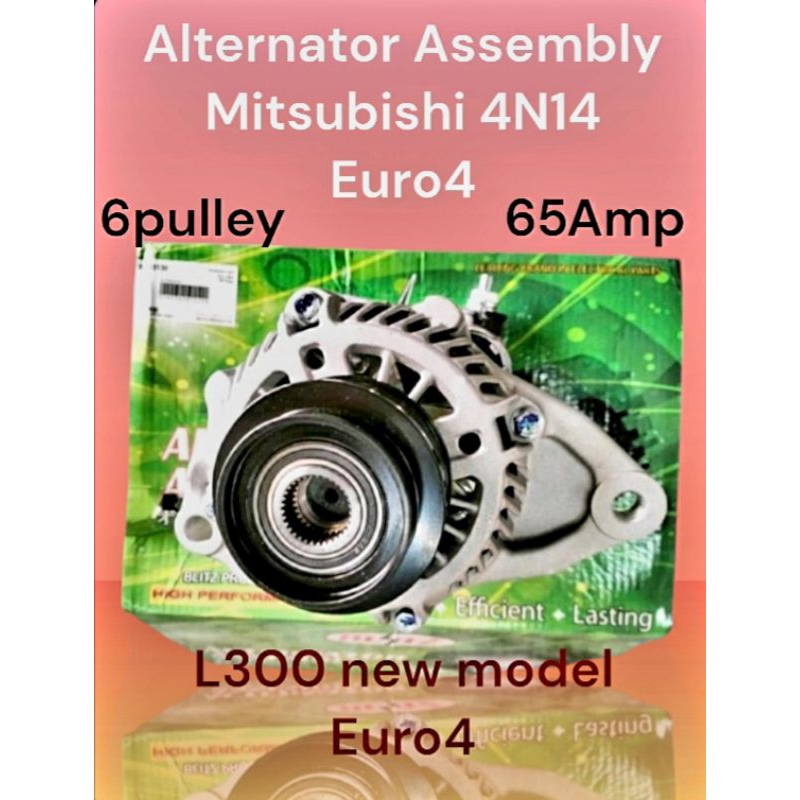 Alternator Assembly Mitsubishi L300/4N14 Euro4 65amp 6pulley | Shopee ...