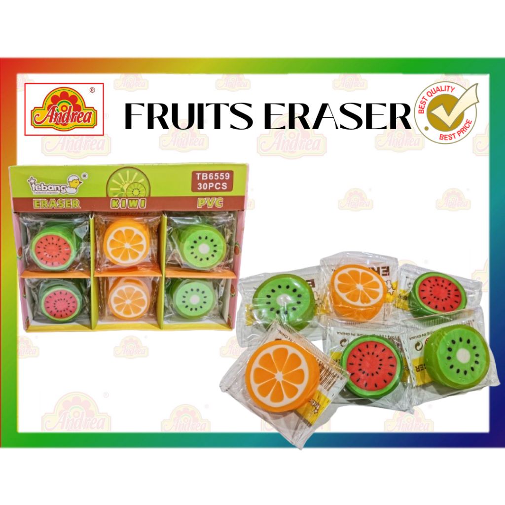 FRUITS ERASER SMOOTH TEXTURE HIGHQUALITY | ANDREA | Shopee Philippines