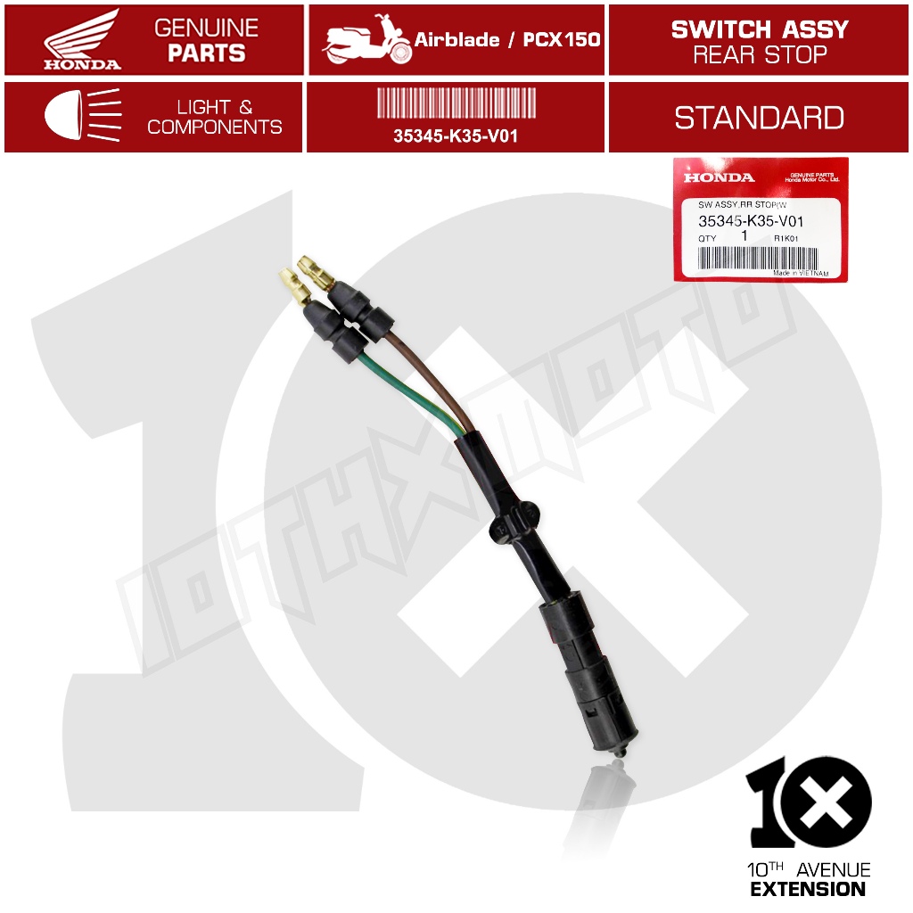 10thX Honda Genuine Rear Brake Light Switch Part No. 35345-K35-V01 for ...
