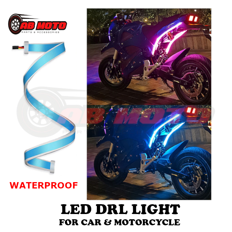 Motorcycle LED DRL Daytime Running Lights Tail Light Strip Flowing ...