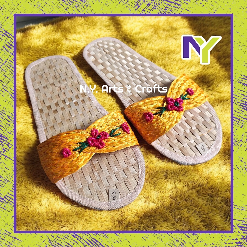 Abaca Indoor house Slippers Non-slip Slip-ons Tsinelas Pambahay Adult ...